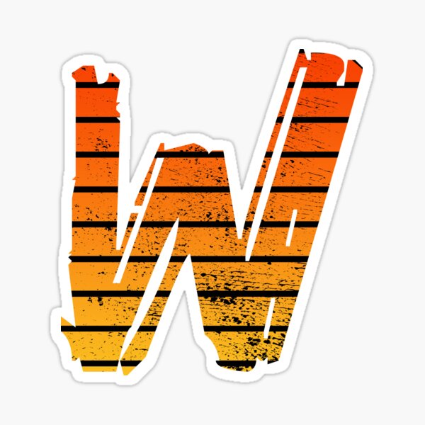 "Letter W, Initials" Sticker by FNStuff | Redbubble