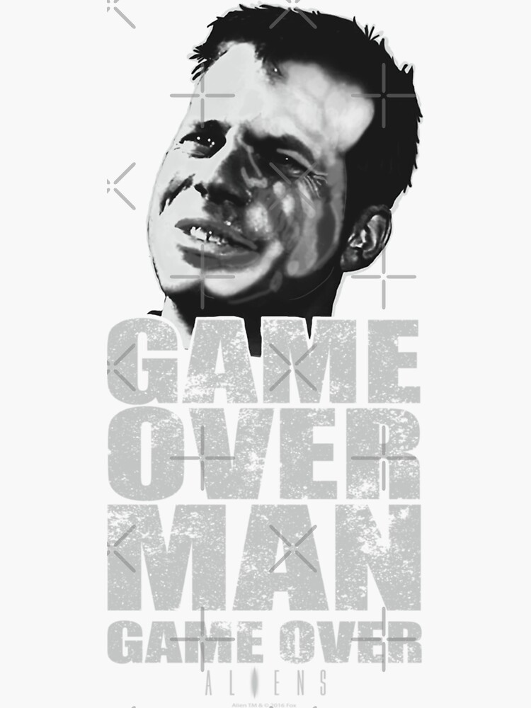 "Game Over Man Game Over" Sticker for Sale by lamblambooo | Redbubble