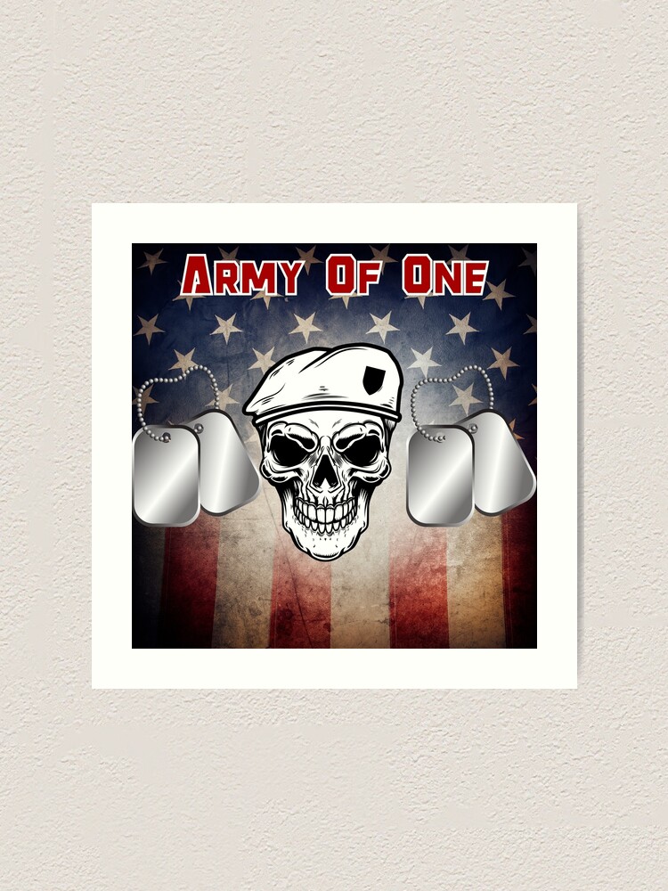 "Army Of One Logo" Art Print for Sale by KingKongBrody | Redbubble