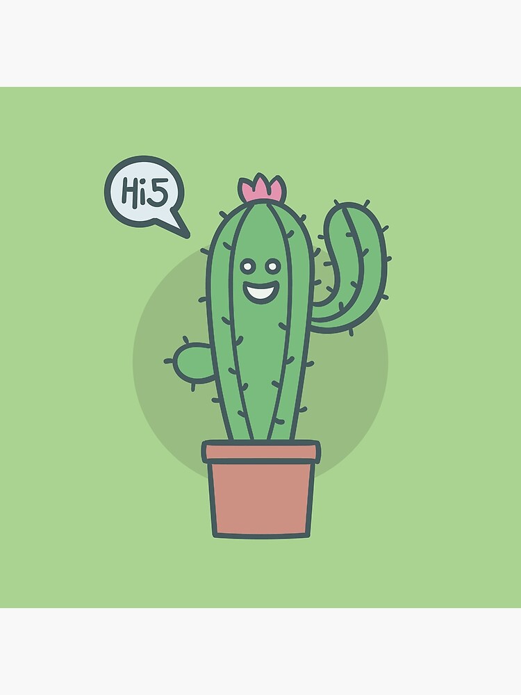 "Cute Cactus hi5 high five" Poster for Sale by MrBoneDesign | Redbubble