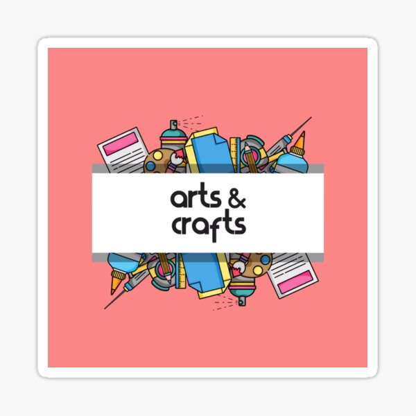 "Art & Crafts." Sticker for Sale by AS-Graphics | Redbubble