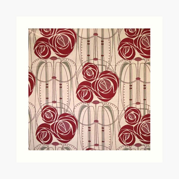 "Charles Rennie Mackintosh roses,Mackintosh abstract rose" Art Print ...