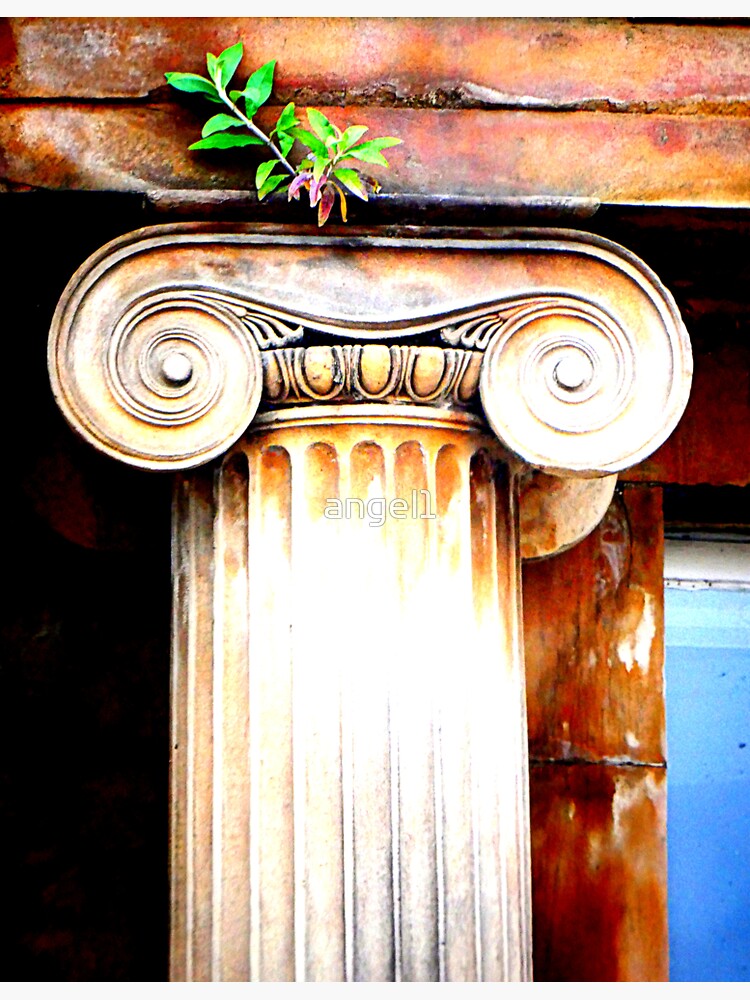 "Ionic column with green" Sticker by angel1 | Redbubble