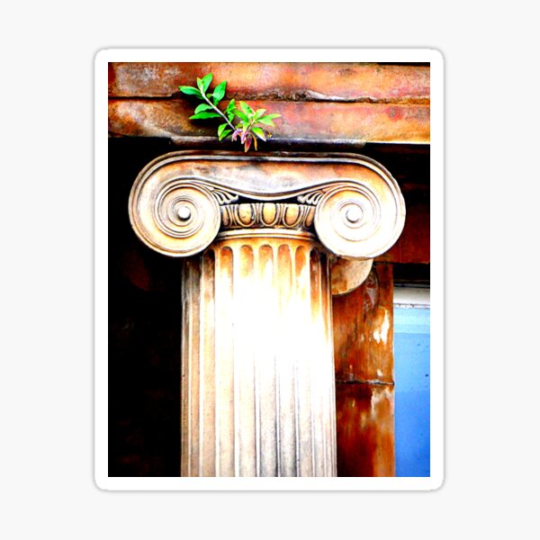 "Ionic column with green" Sticker by angel1 | Redbubble
