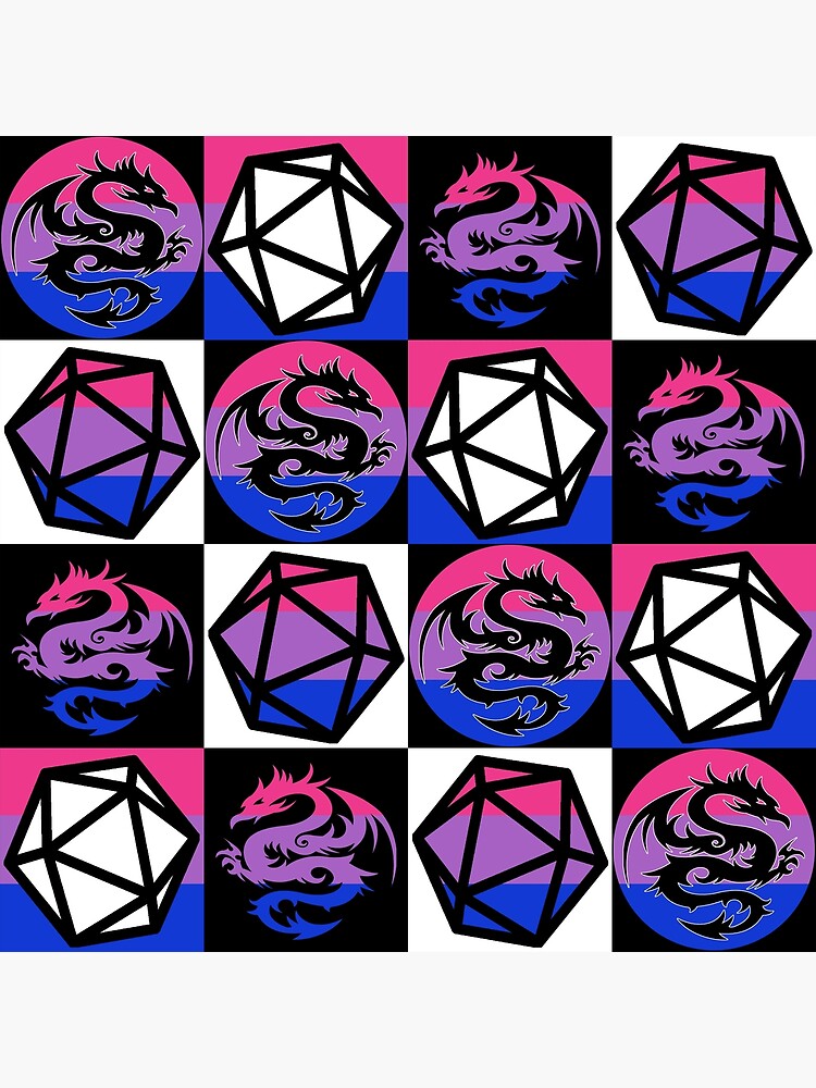 "Bisexual Pride Flag d20 Dice and Dragons" Art Print for Sale by Design ...