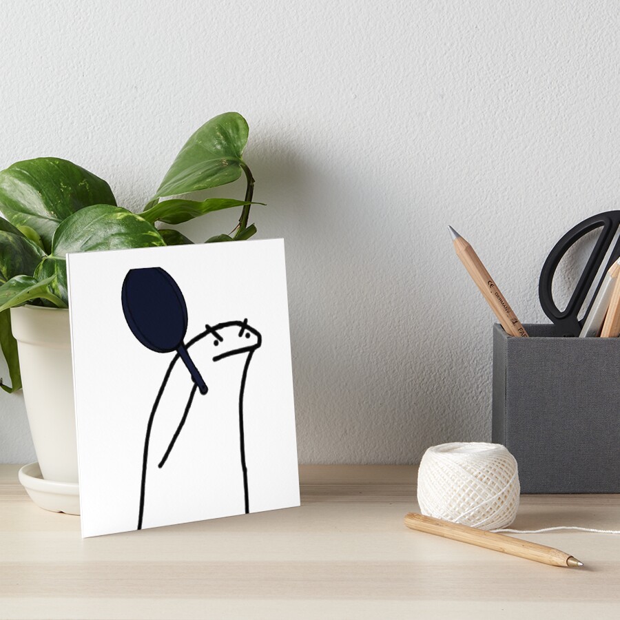 "FLORK HOLDING PAN FLORK STICKER" Art Board Print by NEW-YORK-STYLE ...