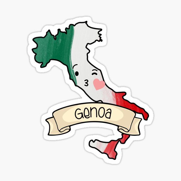 "Genoa" Sticker by WordsMaps | Redbubble