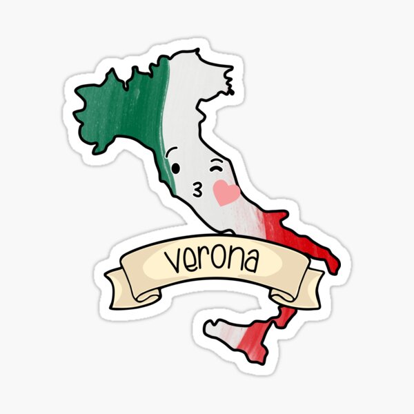 "Verona" Sticker by WordsMaps | Redbubble