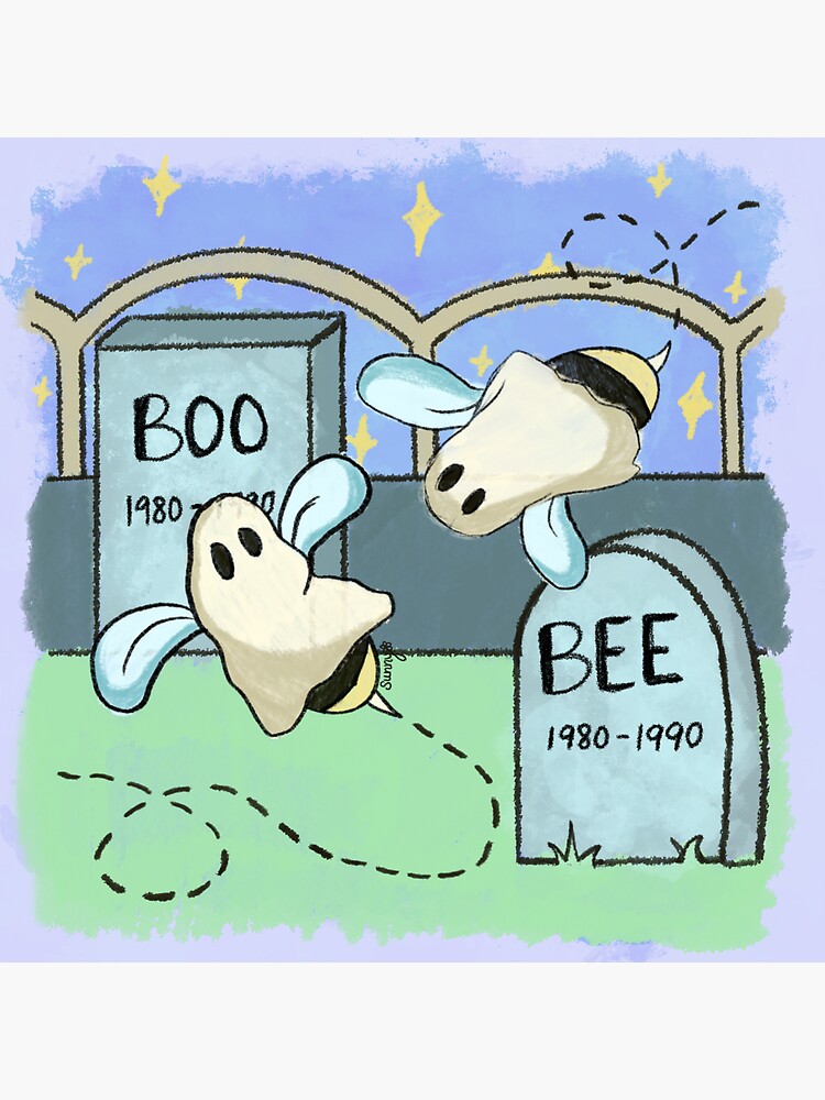 "Spooky Boo Bees " Sticker by sunnydpanda | Redbubble
