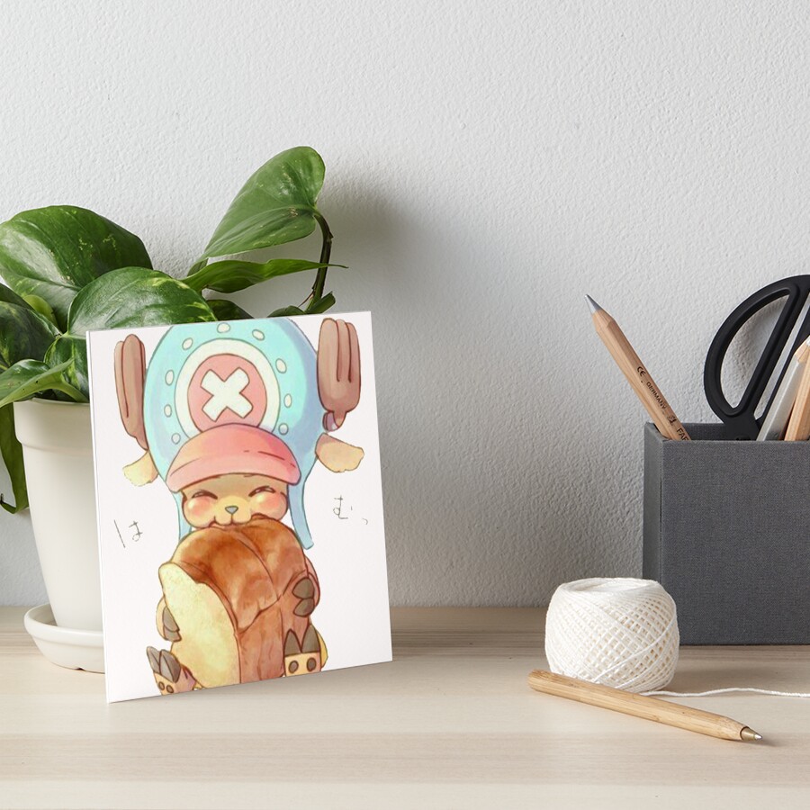 "Super Kawaii Tony Tony Chopper Eating Brioche!" Art Board Print by ...