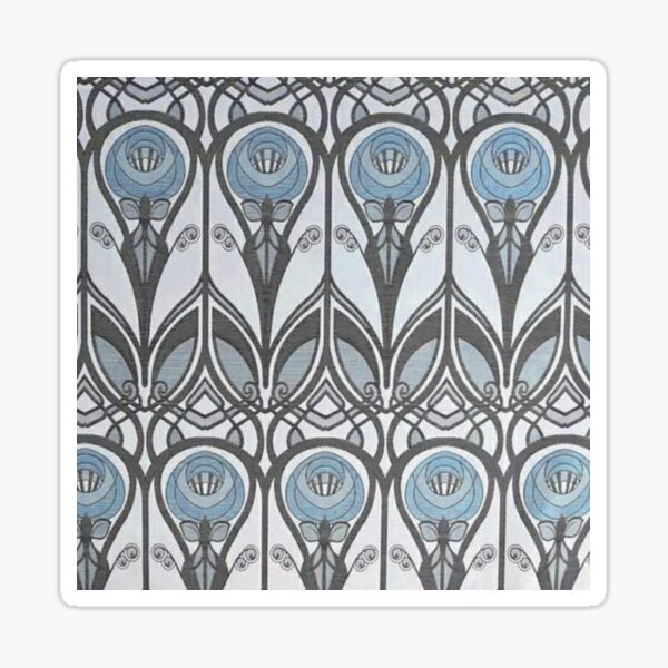 "Charles Rennie Mackintosh roses,Mackintosh abstract rose, blue, Window ...
