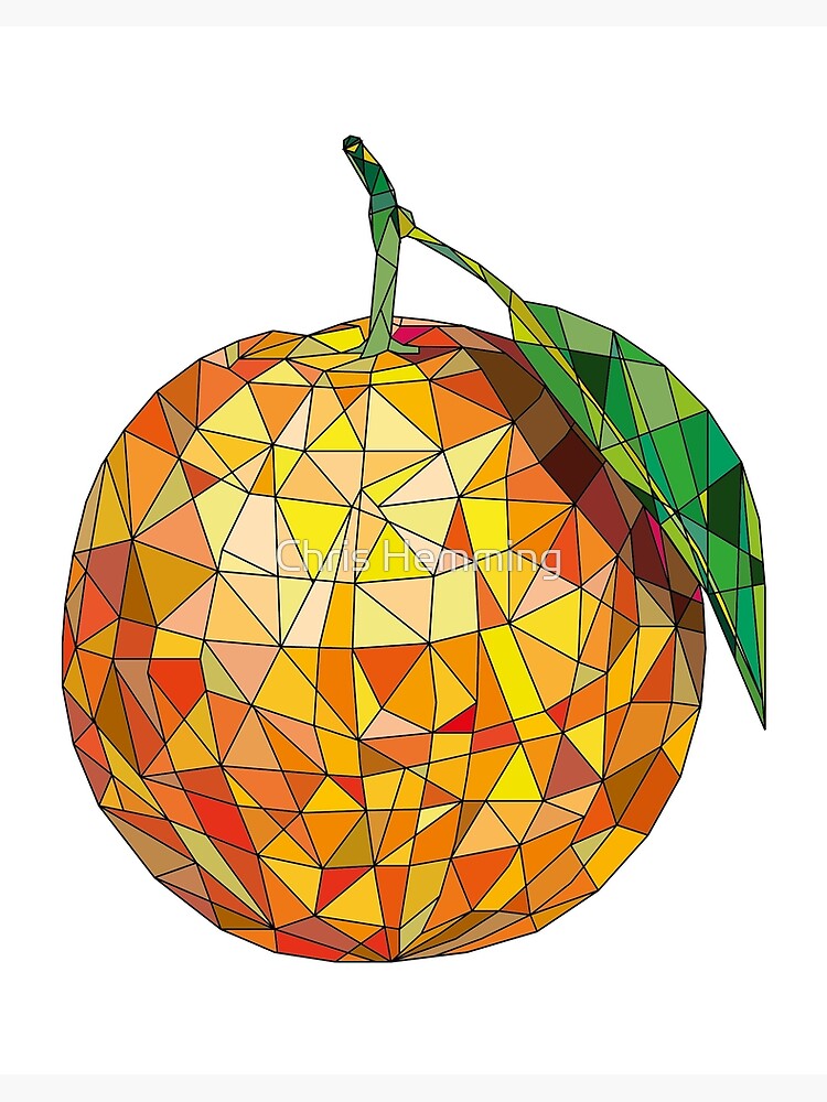 "ORANGE - CUBIST MOSAIC" Art Board Print for Sale by Chris Hemming ...