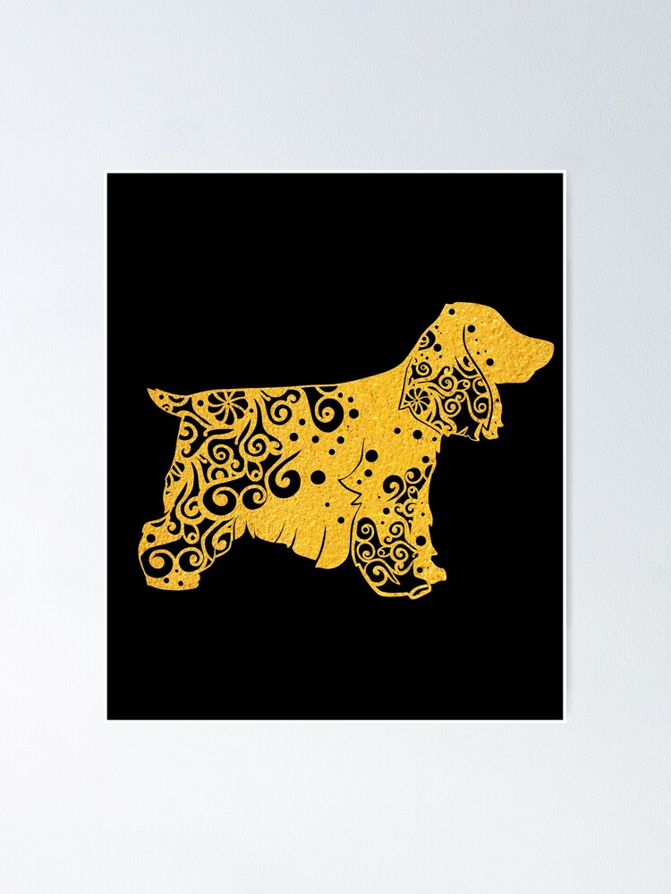 "Cocker Spaniel Puppy Dog Papercut Mandala Art" Poster by hign | Redbubble