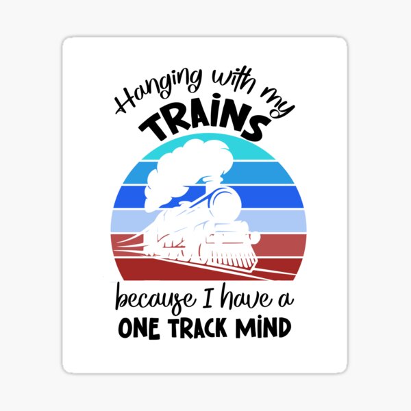 "Hanging With My Trains, Train Conductor" Sticker by SportyDogShop ...