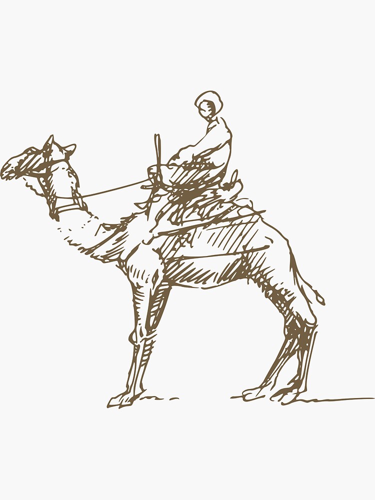 "Egypt Camel hand drawing" Sticker by CivilizActions | Redbubble