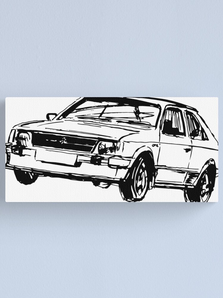 "Vauxhall Opel Astra drawing" Canvas Print by mudzco | Redbubble