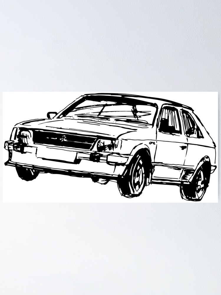 "Vauxhall Opel Astra drawing" Poster by mudzco | Redbubble