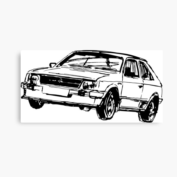 "Vauxhall Opel Astra drawing" Canvas Print by mudzco | Redbubble