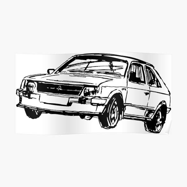 "Vauxhall Opel Astra drawing" Poster by mudzco | Redbubble