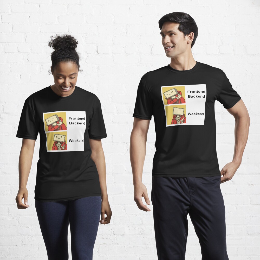 "Frontend Backend Weekend - Funny Programmers Meme" Sticker for Sale by ...