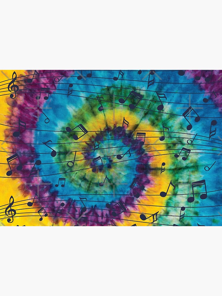 "Hippie Tie Dye Music Notes On A Staff" Poster for Sale by ...