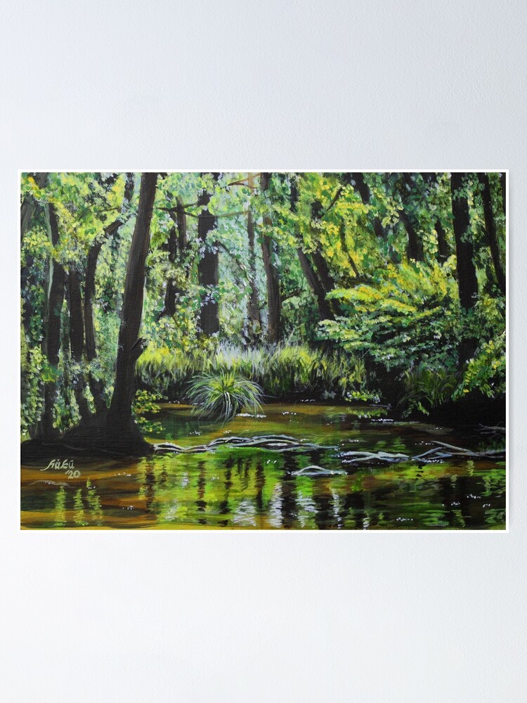 "pond in the forest" Poster for Sale by Hannah-FineArts | Redbubble