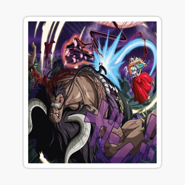 "One Piece Kaido VS Yamato" Sticker by JayHagenes | Redbubble