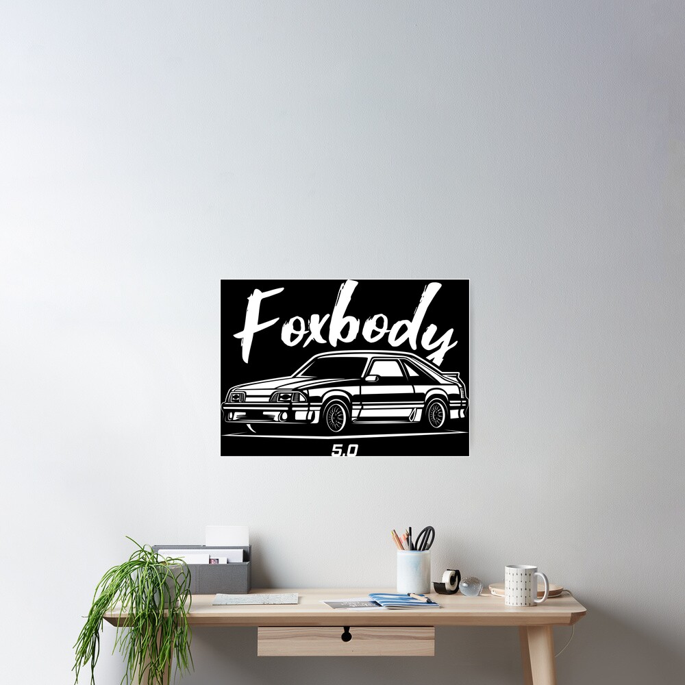 "Racing Fox Body Stang" Poster for Sale by goldentuners | Redbubble