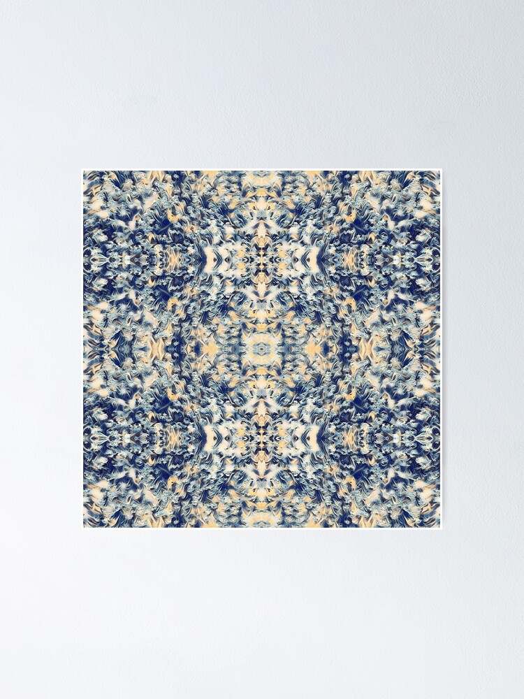 "The Great Wave Hourglass Gul Pattern" Poster for Sale by ...