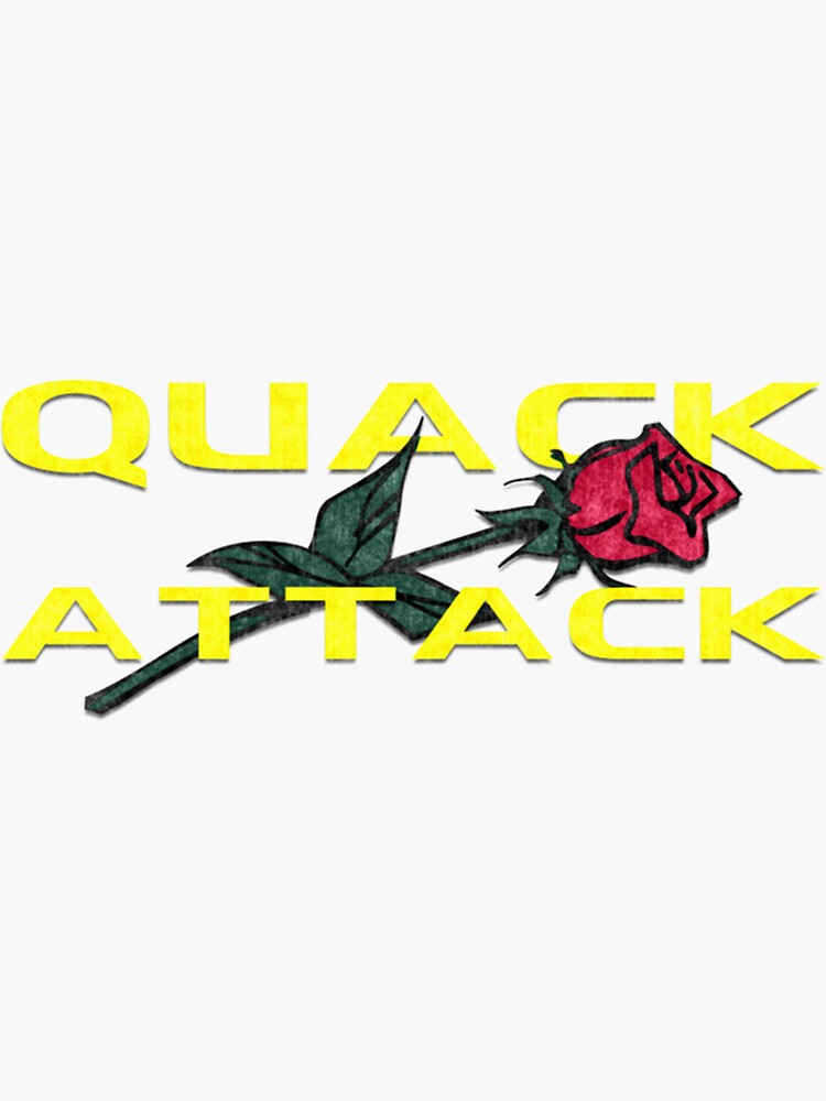 "Quack Attack Rose Vintage Distressed (Green) T-Shirt Copy" Sticker for ...