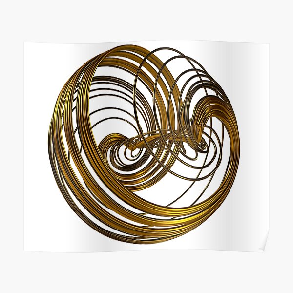 Póster «Teoría del caos, efecto mariposa - Atractor caótico de Aizawa ...