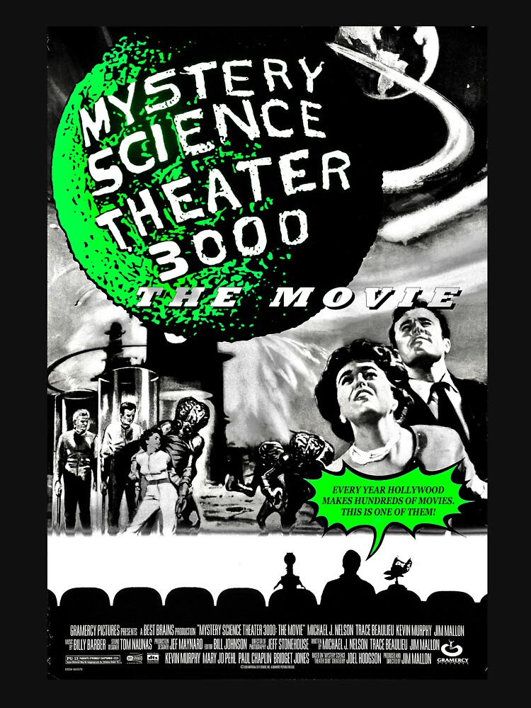 "MST3K The Movie Black and White Poster" T-shirt for Sale by Radar180 ...