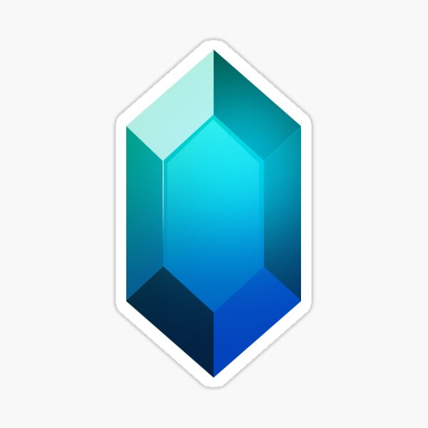 "Blue Rupee Sticker" Sticker for Sale by TheInternet | Redbubble
