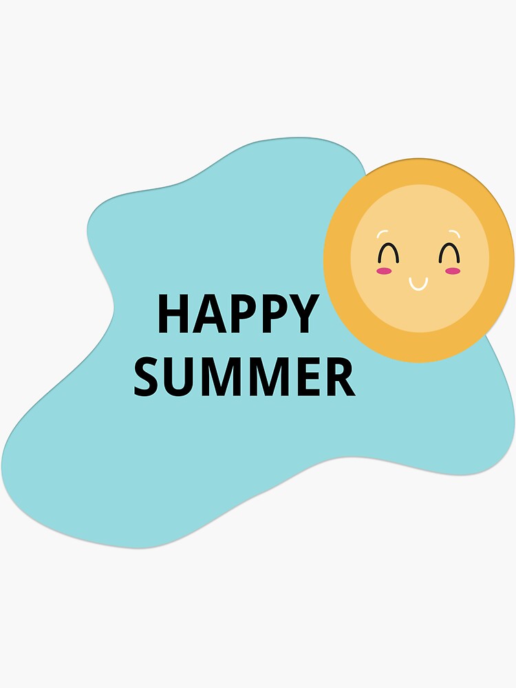 "Happy Summer " Sticker for Sale by TekunawArt | Redbubble