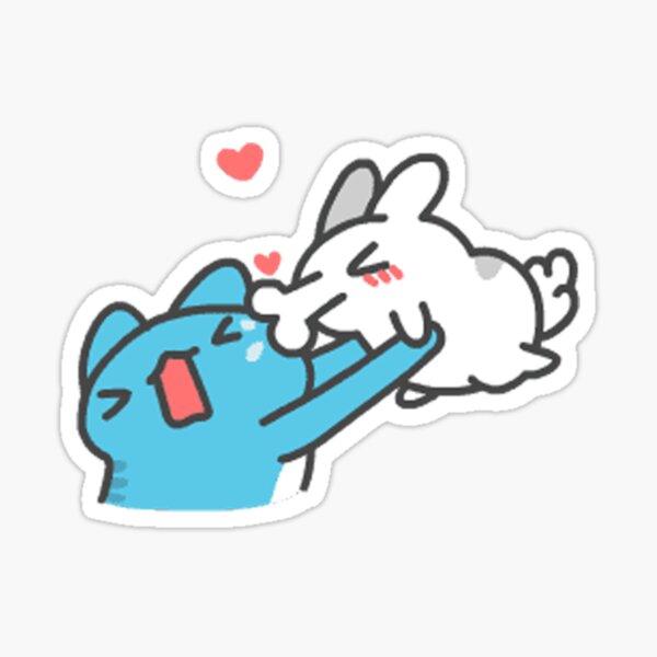 Pegatina «Me encanta el gato Capoo, Bugcat capoo» de Bananastorer | Redbubble