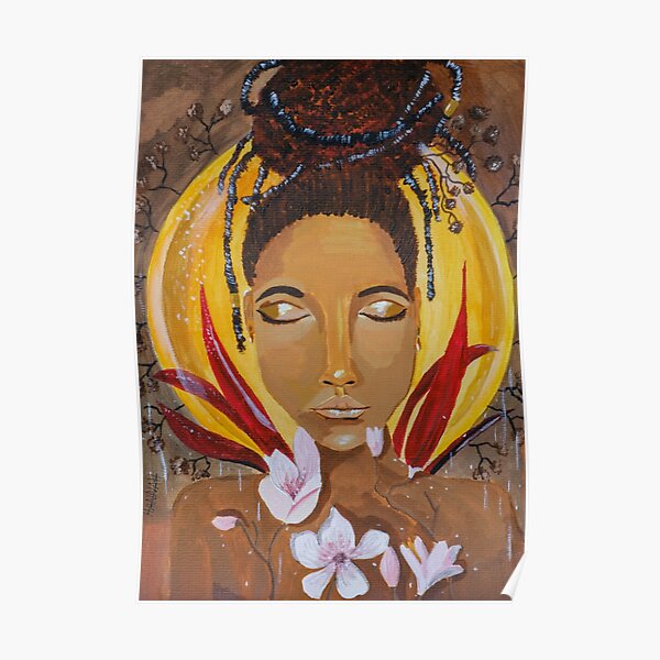 "Harmonia//Goddess of Peace//Acrylic Portrait" Poster by HannahDevi ...