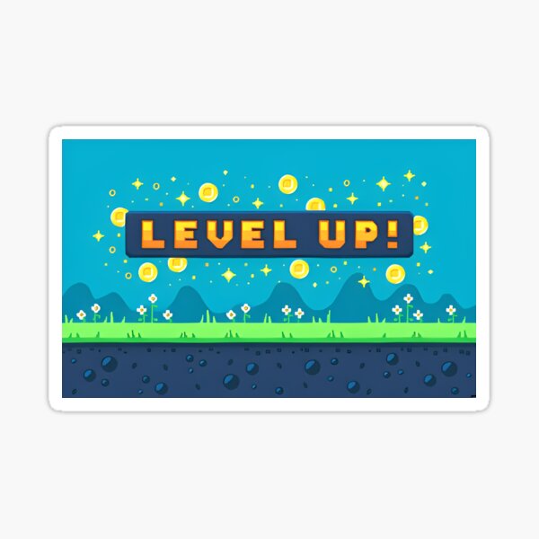 "Level UP" Sticker by Lengartistshop | Redbubble