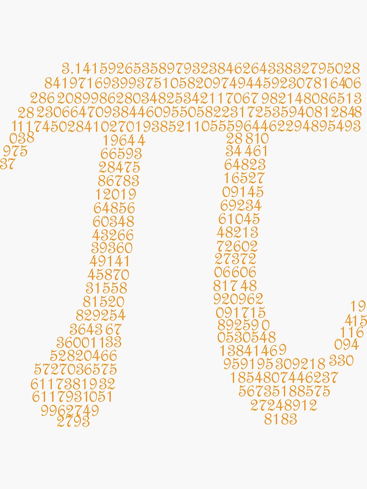 Pegatina «Pi (π) símbolo diseño de color amarillo» de sankdhorje ...