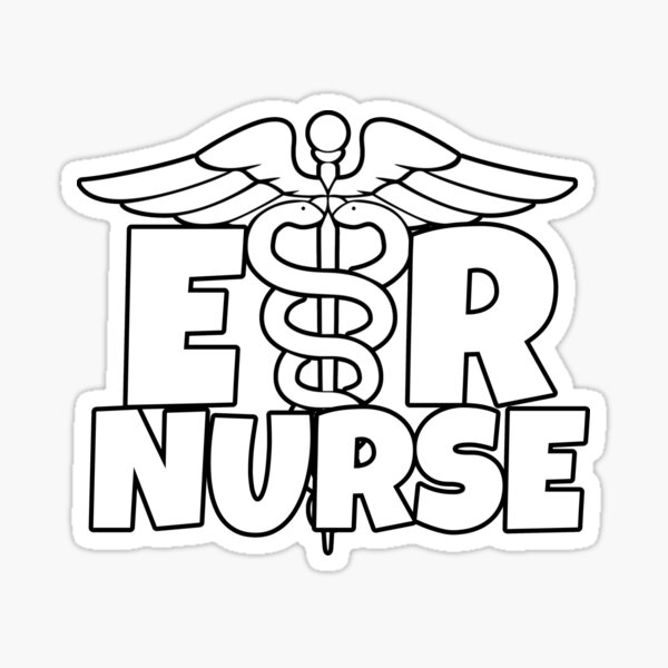 "nurse symbol ER tshirt" Sticker by RoyalBloodline | Redbubble