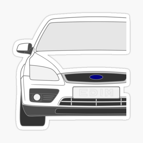 "Ford Focus MK2 2004-2008 colored" Sticker by EdimDesign | Redbubble