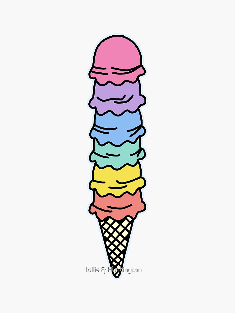 "Ice Cream Tower" Sticker by abigailclairej | Redbubble