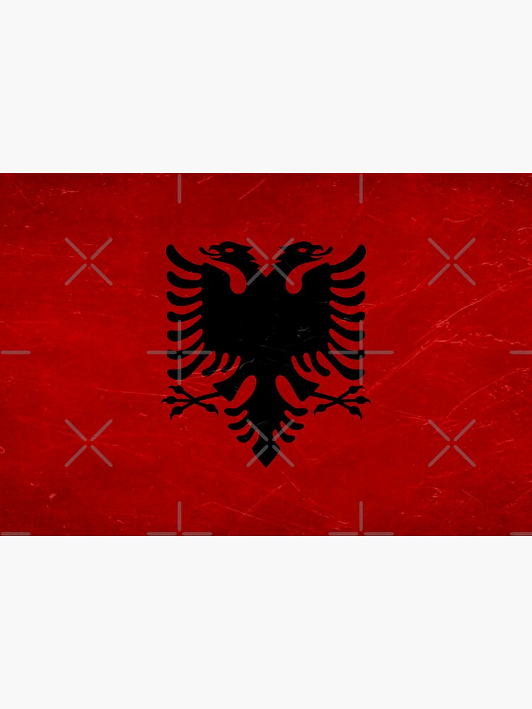 "Vintage Albanian flag" Sticker by dbbstudio-100 | Redbubble