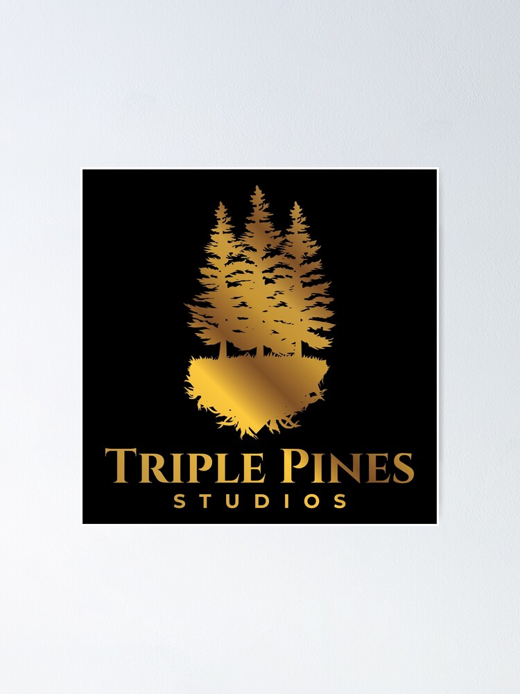 "Triple Pines Studios Logo" Poster for Sale by Shadowman999 | Redbubble