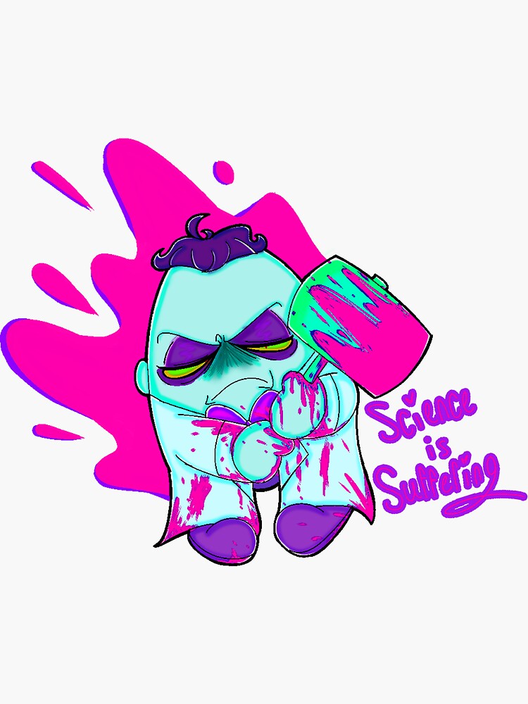 " Professor Egghead — Science is Suffering (sticker)" Sticker by MJL ...
