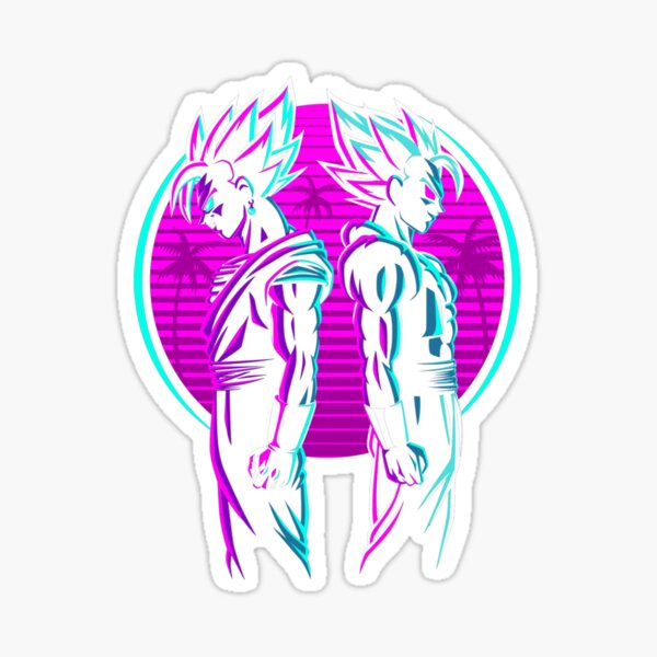 "Neon Goku Purple Essential" Sticker for Sale by myallass | Redbubble