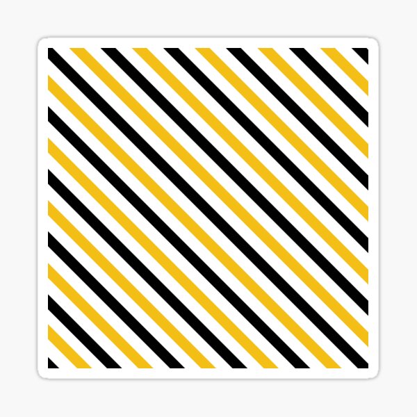 "Yellow Stripes" Sticker by JustFlashy | Redbubble