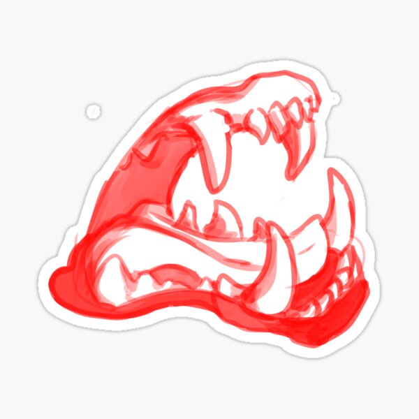 "Maw" Sticker for Sale by werewolf-prince | Redbubble