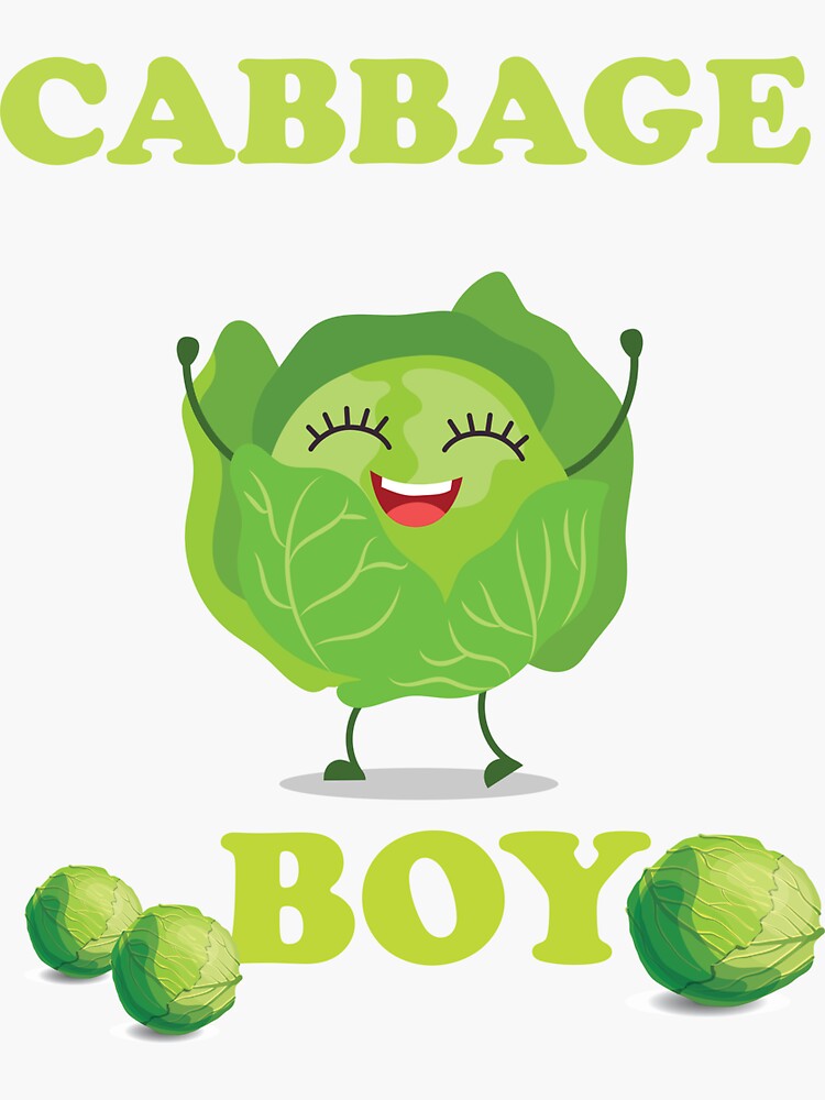 "Cabbage Boy #Green Cabbage#My cabbage" Sticker by I-SULYSSE | Redbubble