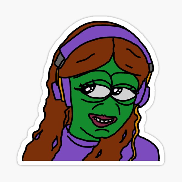"E-Girl Pepe" Sticker by FunShop4u | Redbubble