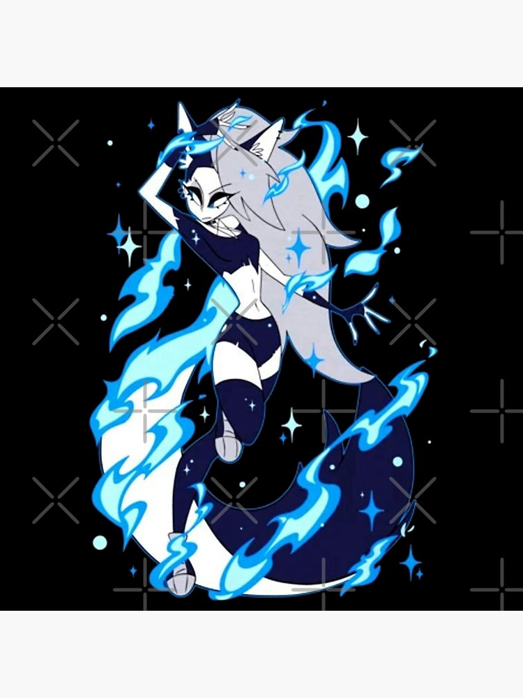 "Loona Hybrid Form Blaue Flammen - Helluva Boss" Poster von Anime ...